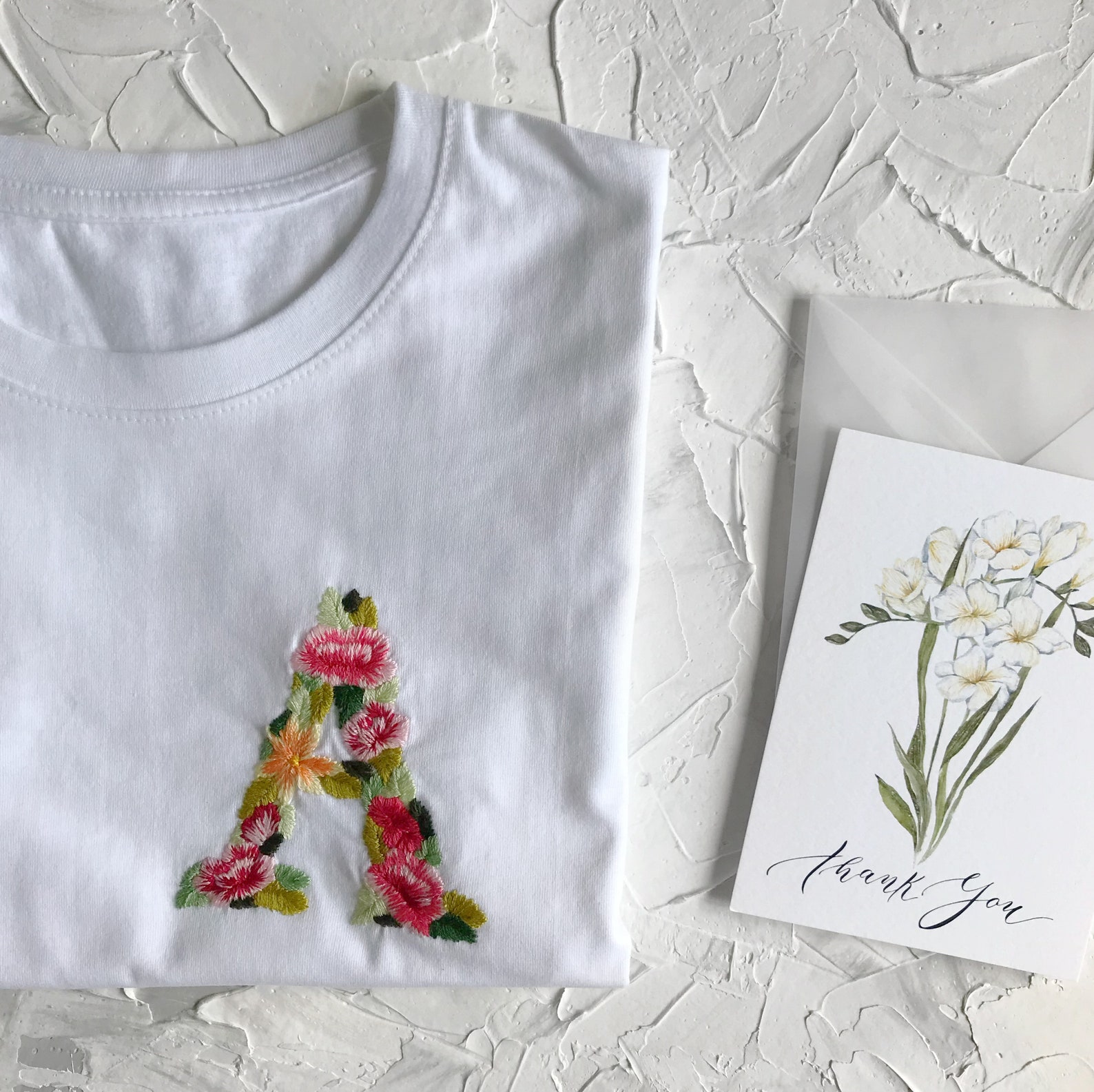 Custom Monogramed Name Initial T-shirt Floral Monogram Tee - Etsy