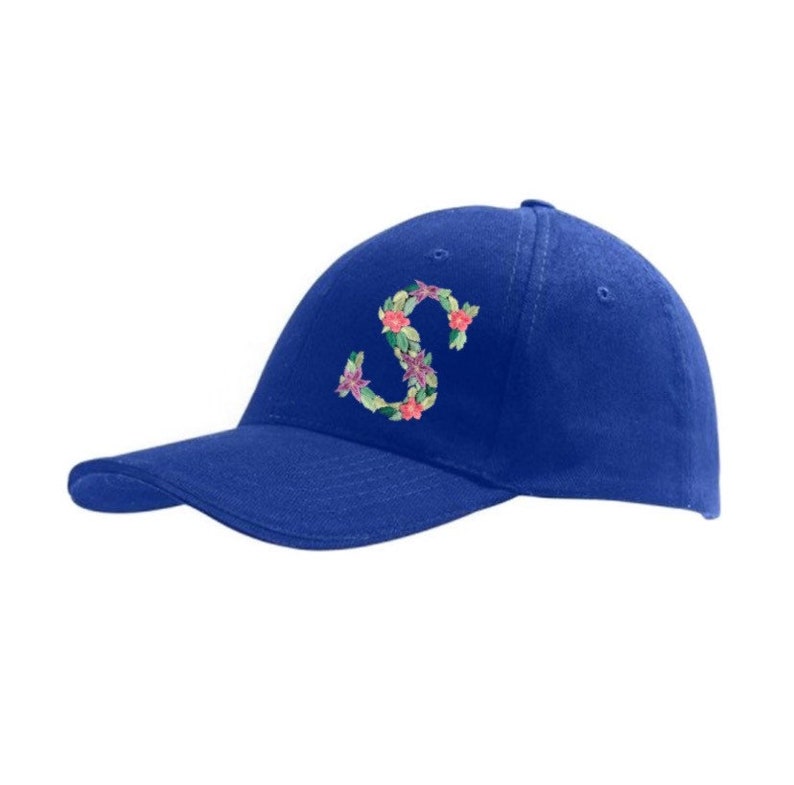Hand Embroidered Hat, Custom Text Baseball Cap, Floral Hat, Unusual ...