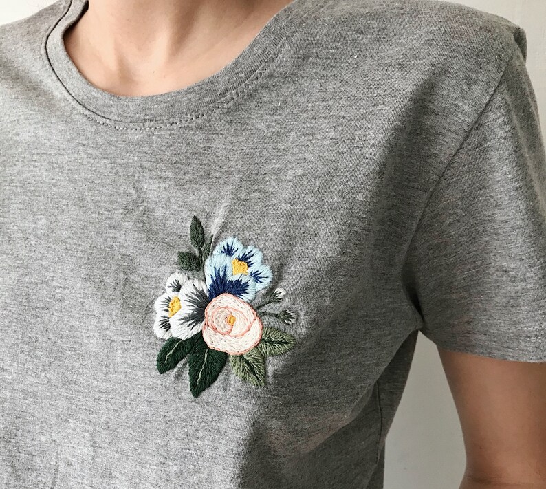Custom Wedding Bouquet Embroider Shirt, Wedding Anniversary Gift, Fall ...