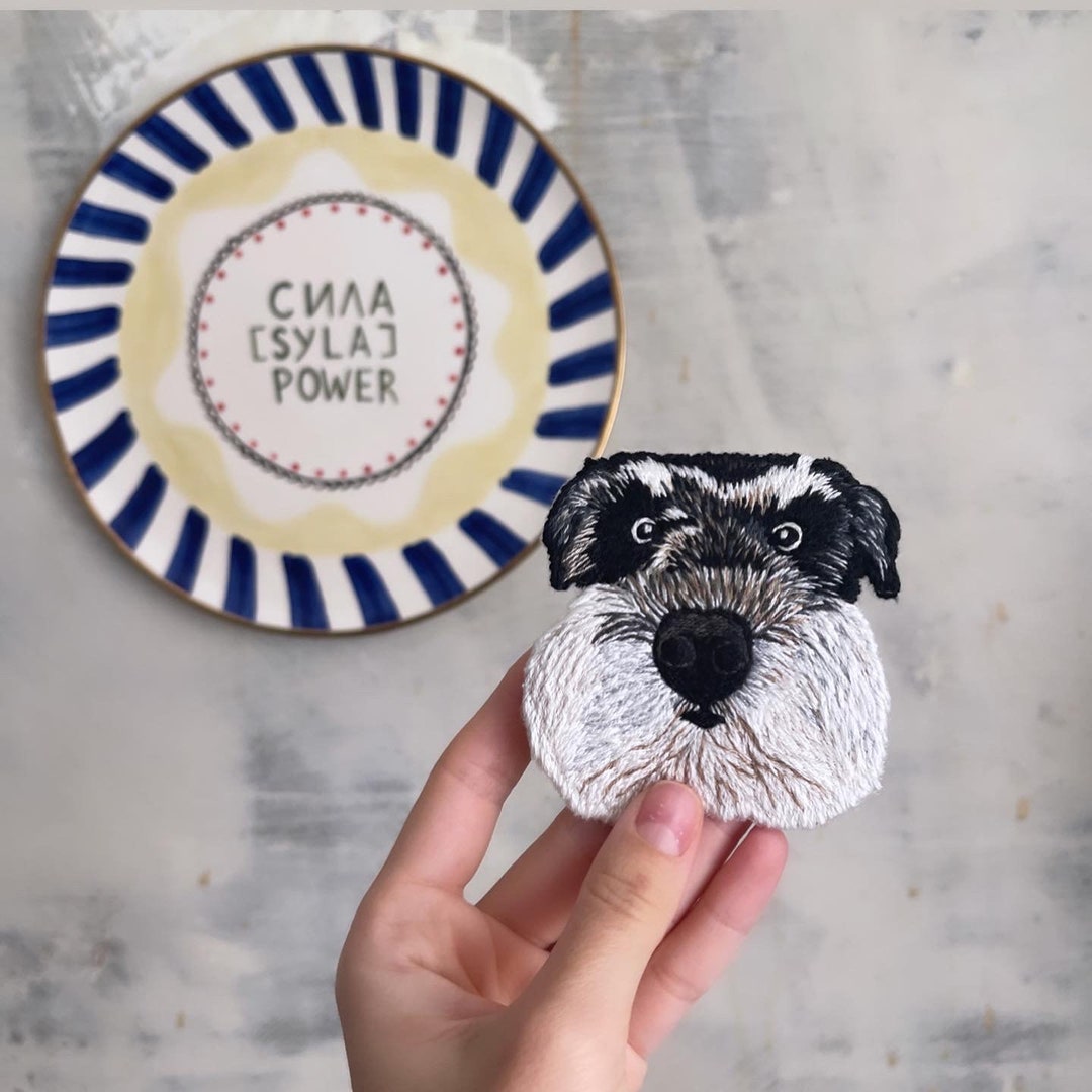 Custom Pet Embroidered Patch, Pet Memorial, Personalized Dog Face Patch ...