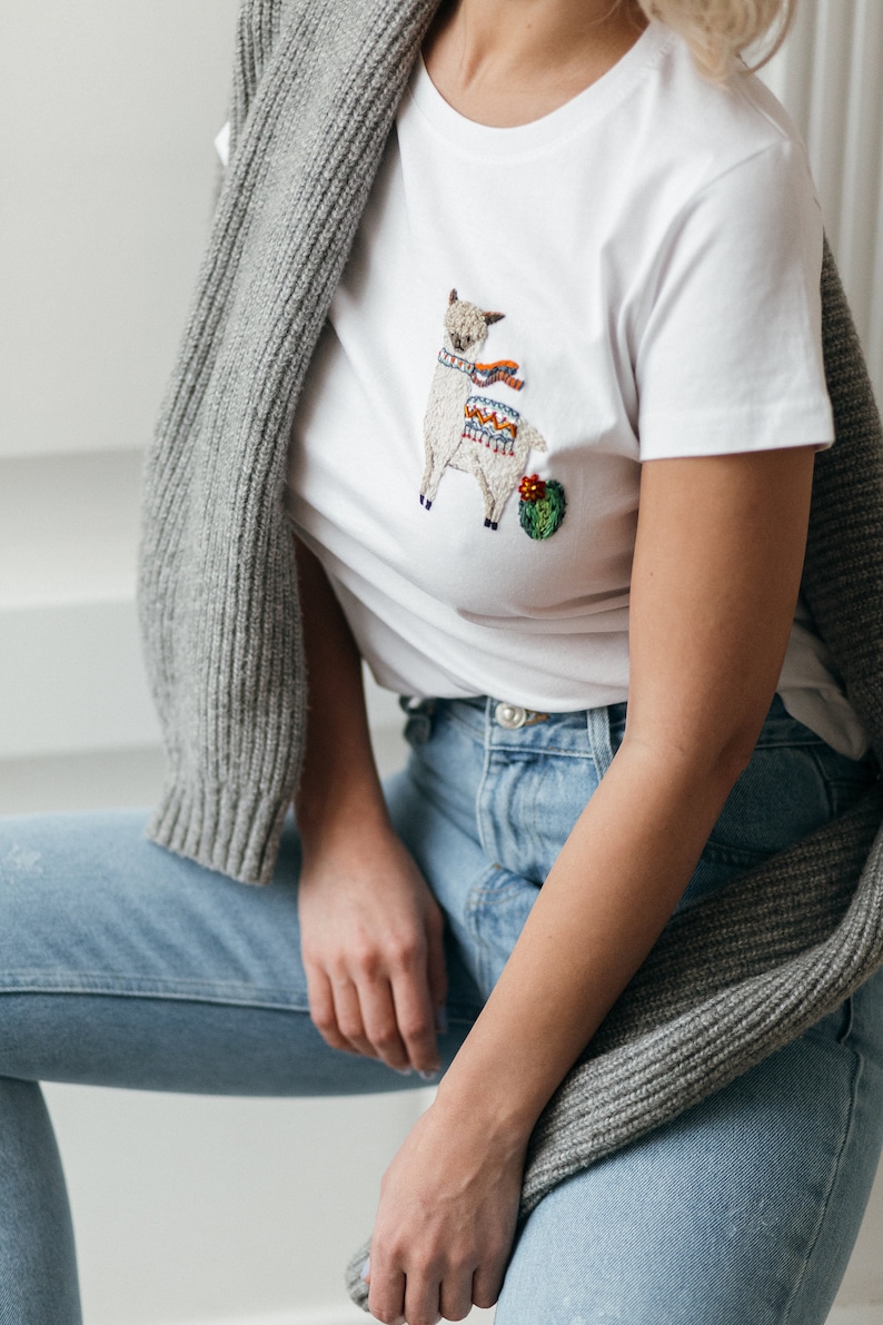 Llama shirt Llama gift Cute tee shirts for women | Etsy