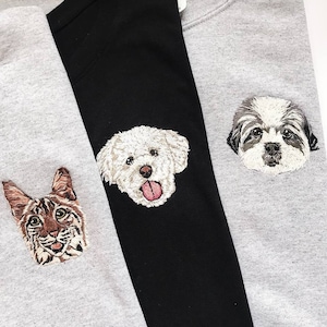 Dog Mom Embroidered Sweatshirt Custom Pet Embroidery Sweater - Etsy