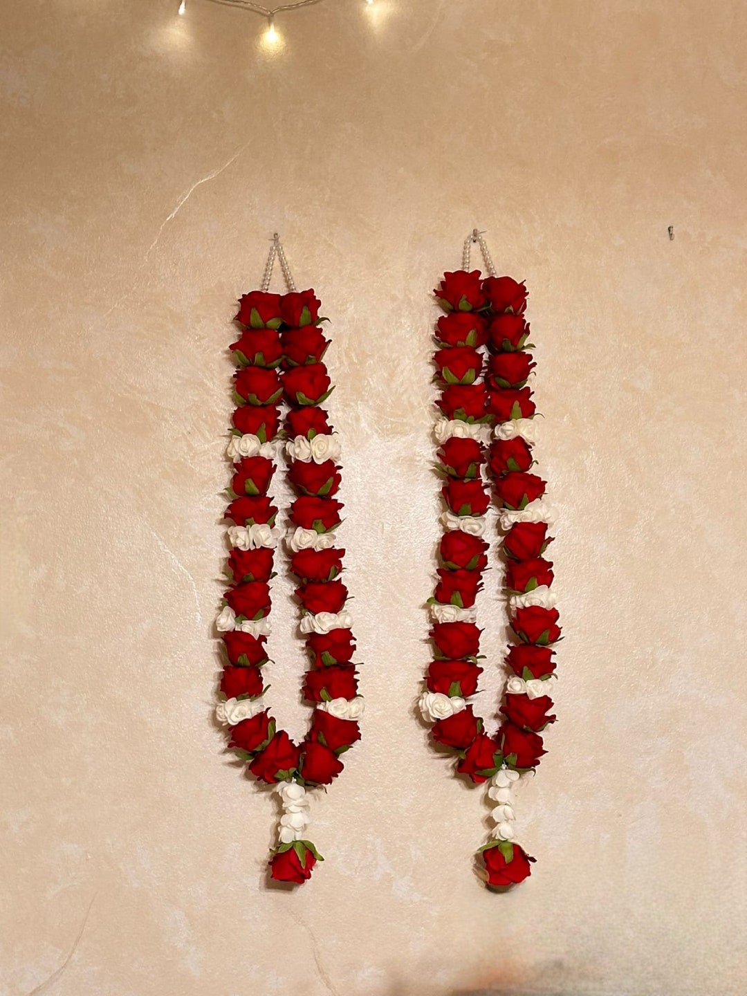 Rose and Pearl Garland- Gulab Ke Phool Ke Haar - Etsy