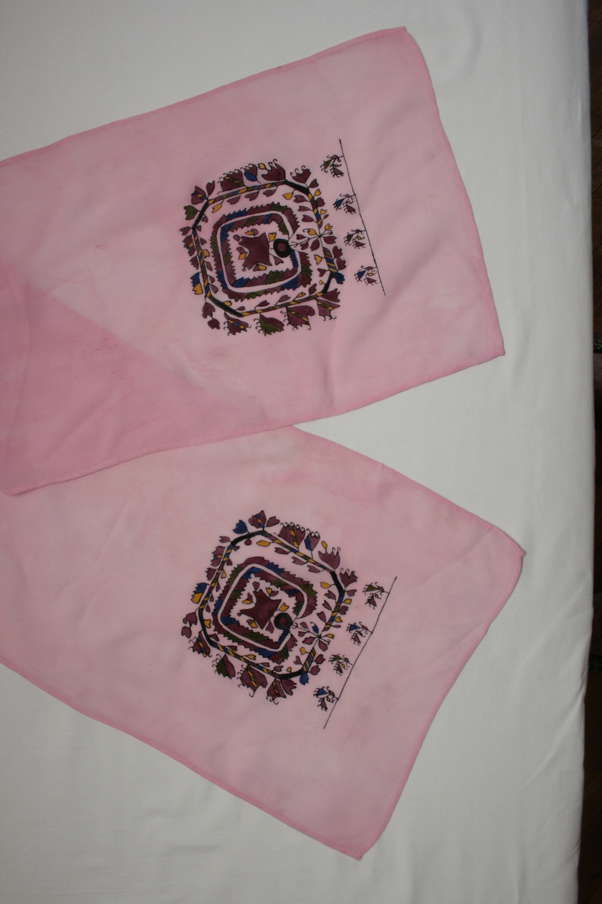 Scarf, Hand Painted Scarf, Bulgarian Motifs - Etsy UK