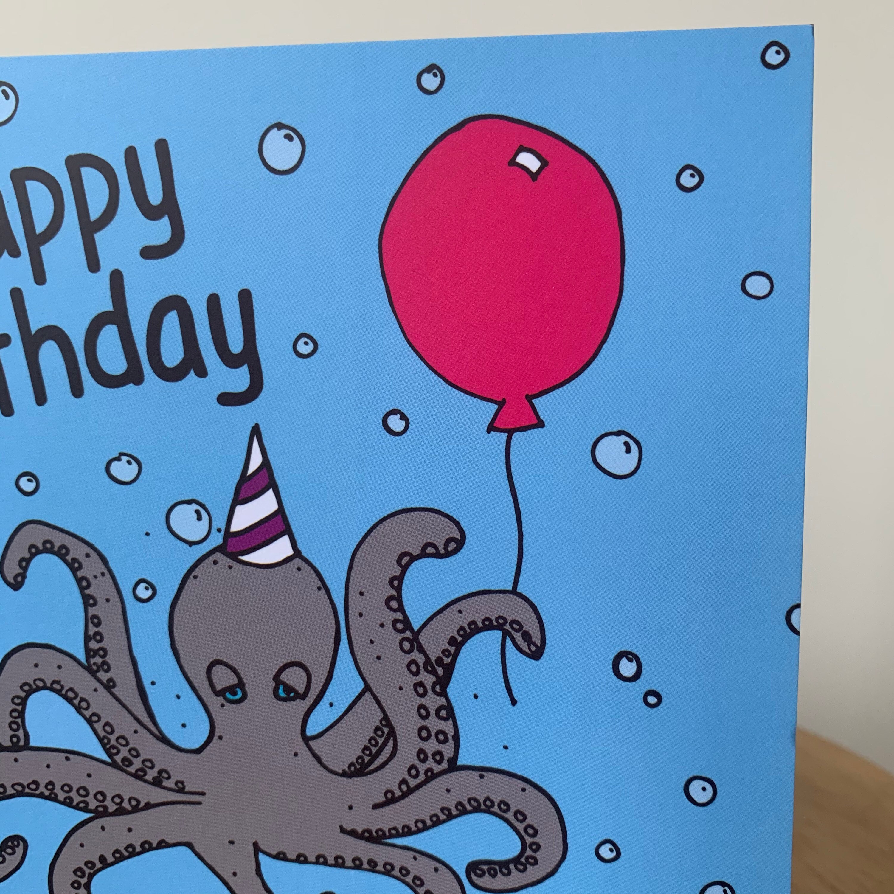 Party Octopus Birthday Card Octopus Greeting Card Happy | Etsy