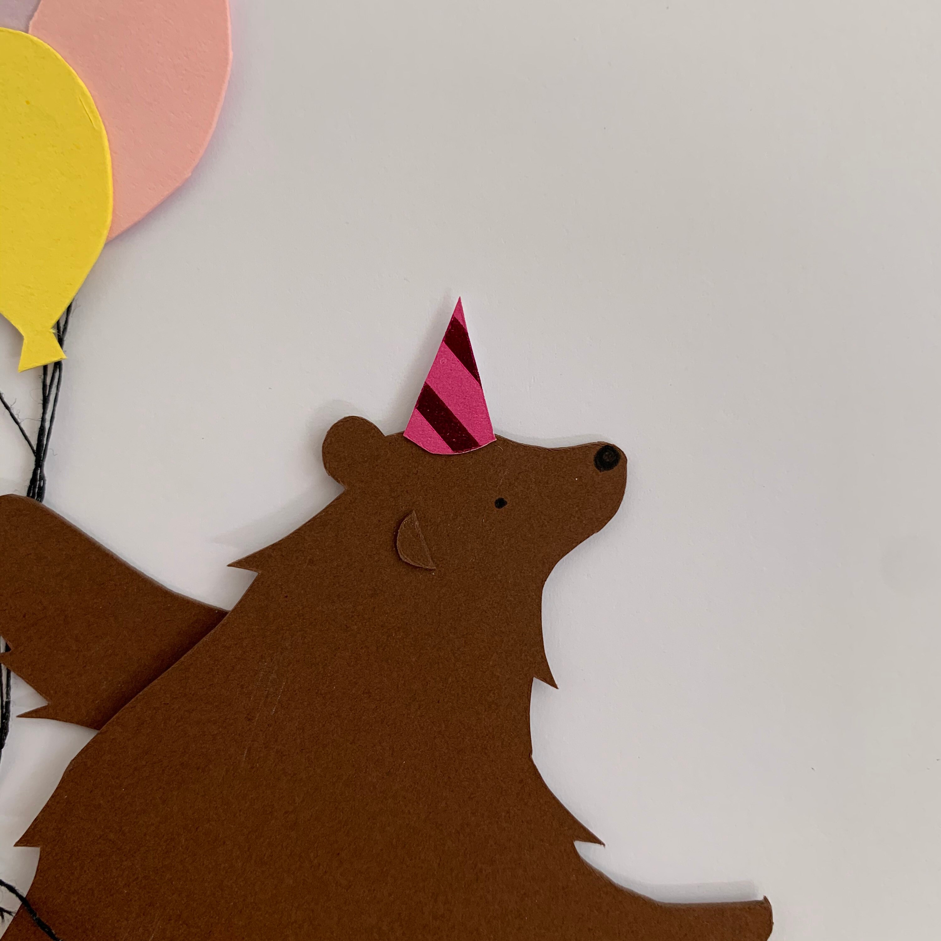 Handmade Bear with Balloons Birthday Card 3D Greeting Card | Etsy