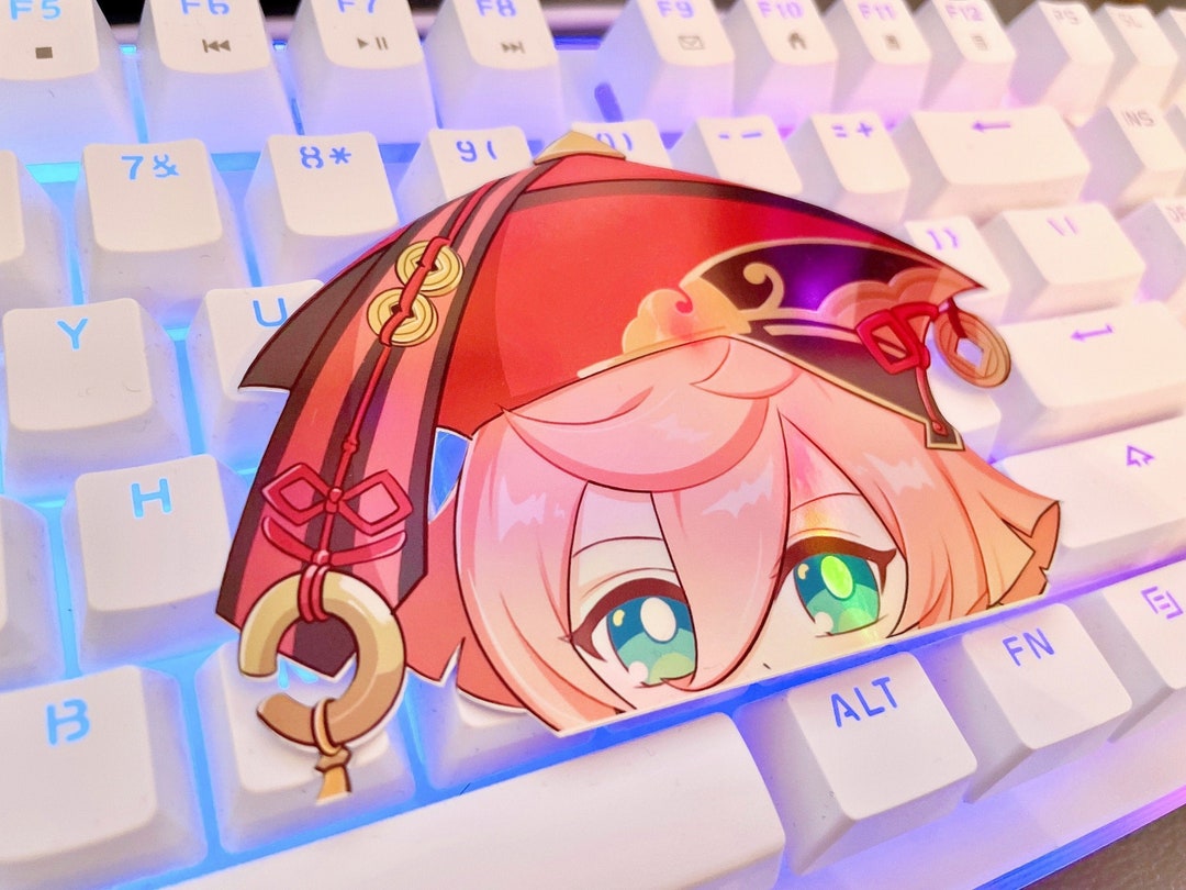 Yanfei Peeker Holographic Sticker | Genshin Impact Sticker Peeker ...