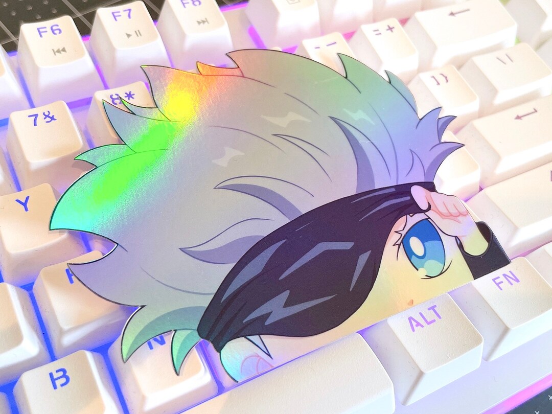 Gojo Peeker Holographic Stickers - Etsy