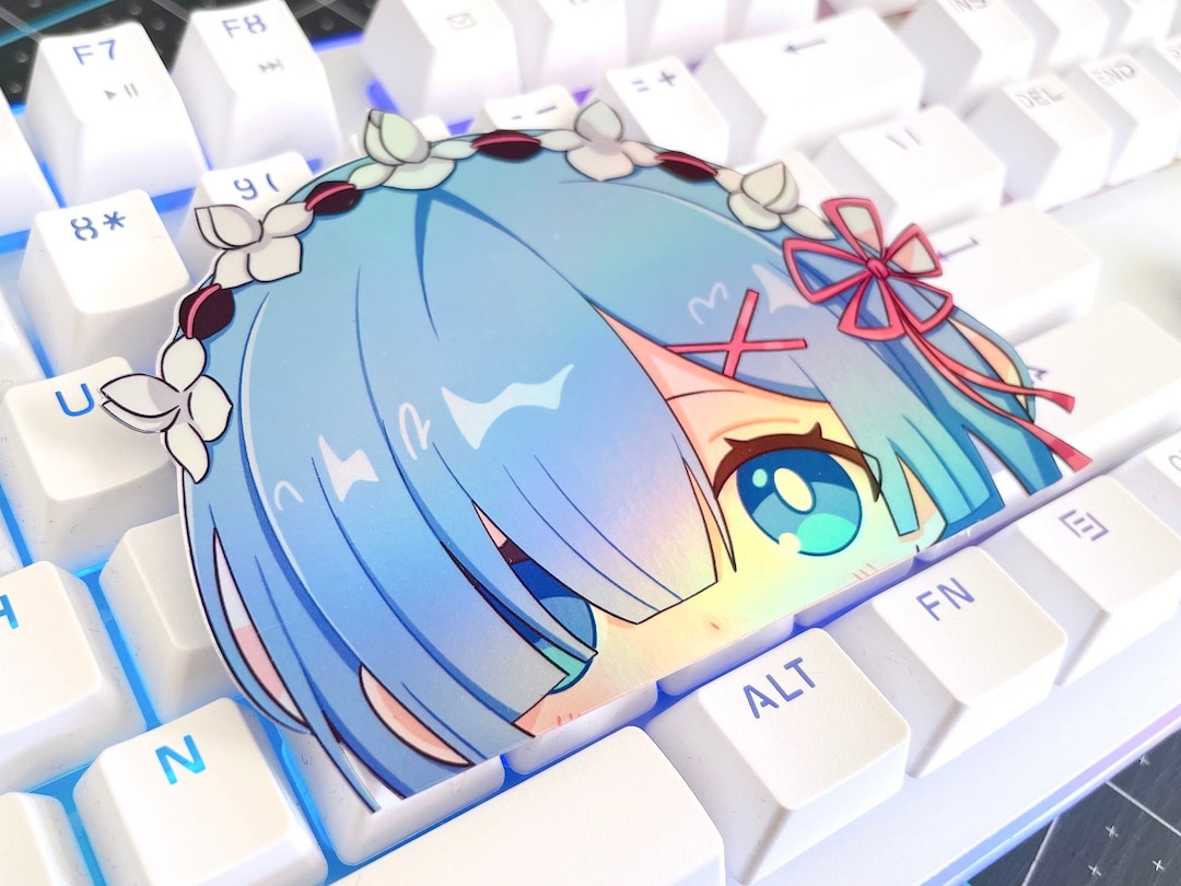 Rem Peeker Holographic Sticker | Rem Stickers Peekers Computer Decals ...