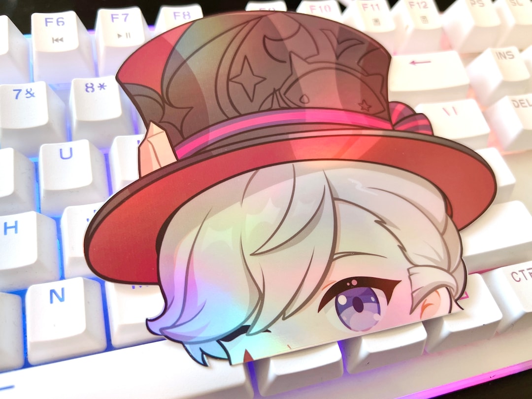 Lyney Peeker Holographic Sticker | Genshin Stickers Genshin Impact ...