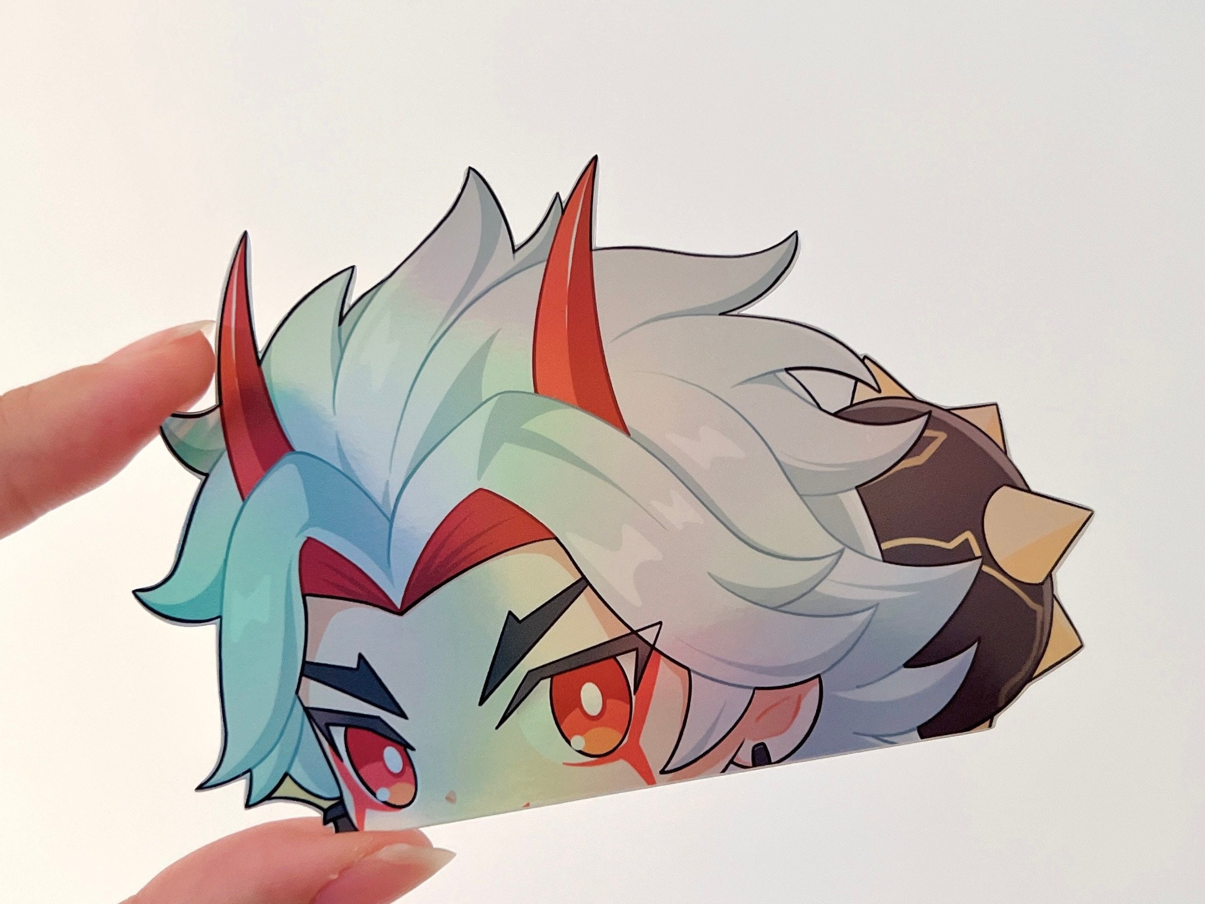 Arataki Itto Peeker Holographic Sticker Genshin Impact - Etsy