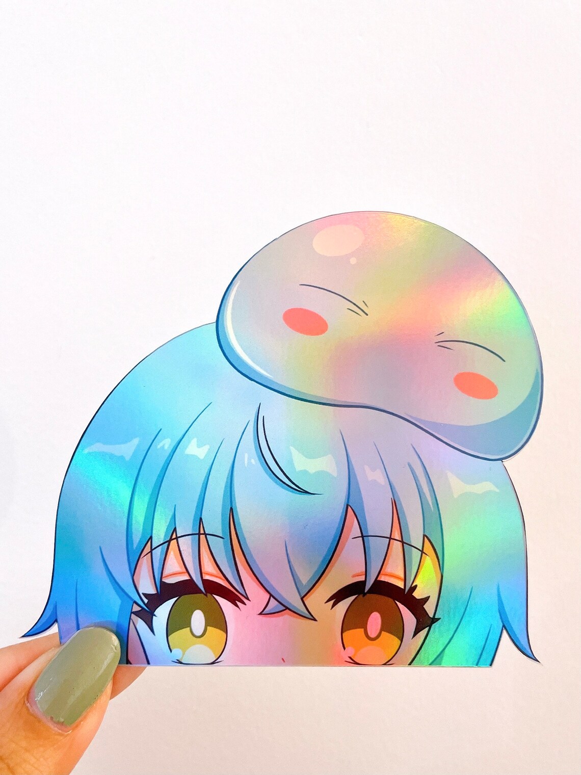 Rimuru Peeker Holographic Sticker Anime Stickers Car Decal - Etsy