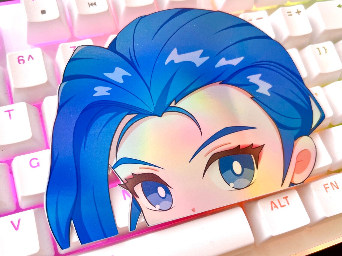 Jinx Peeker Holographic Stickers Vi Stickers Car Decal - Etsy