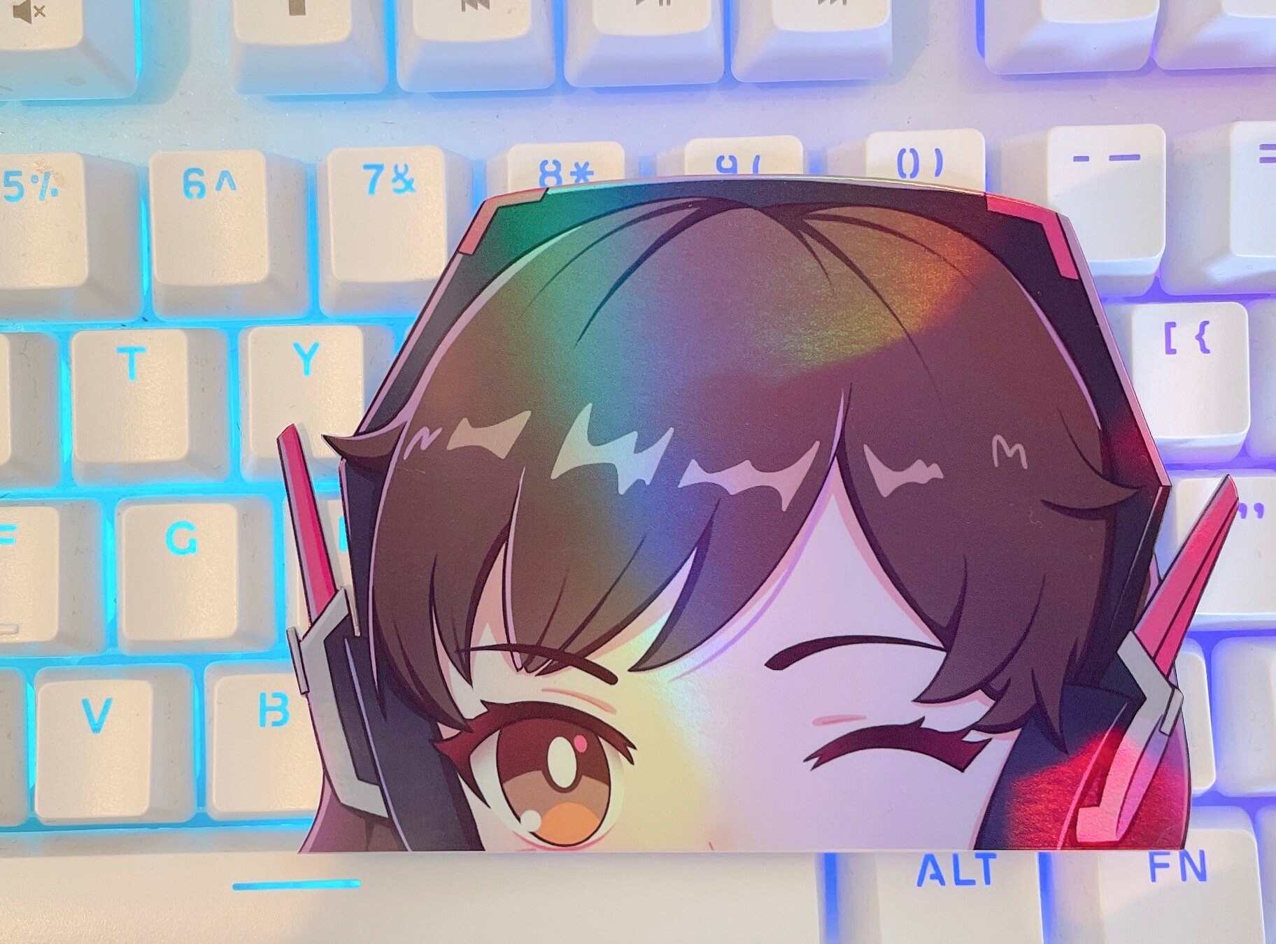 Dva Peeker Holographic Sticker | Mercy Stickers Decal Car Laptop Decals ...