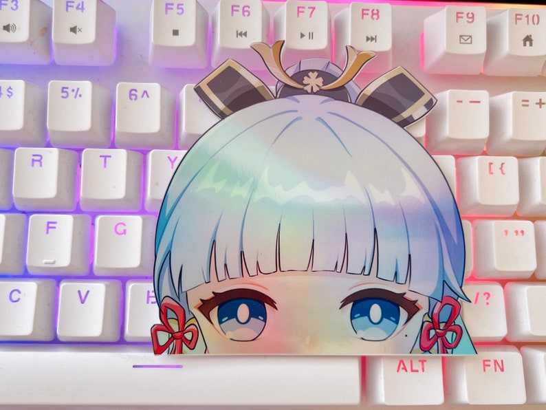 Ayaka Peeker Holographic Sticker Genshin Impact Sticker - Etsy