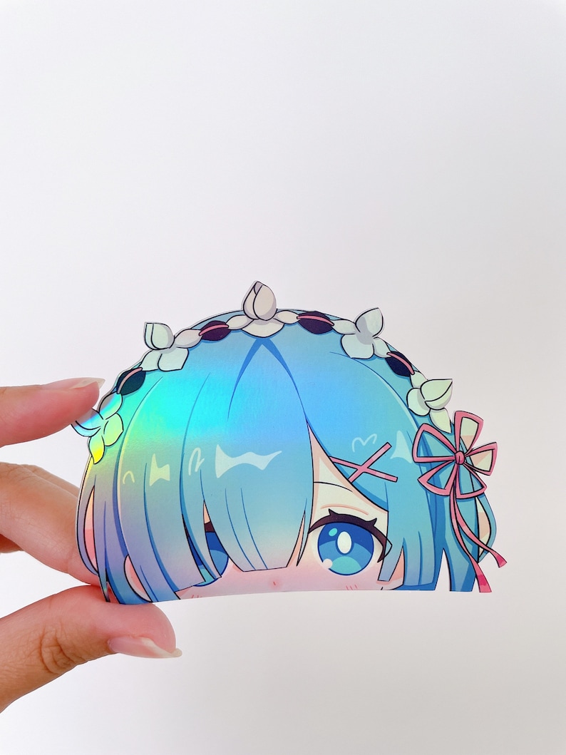 Ram Sticker Peeker Holographic |rem Ram Emilia Re. Zero Decal Car ...