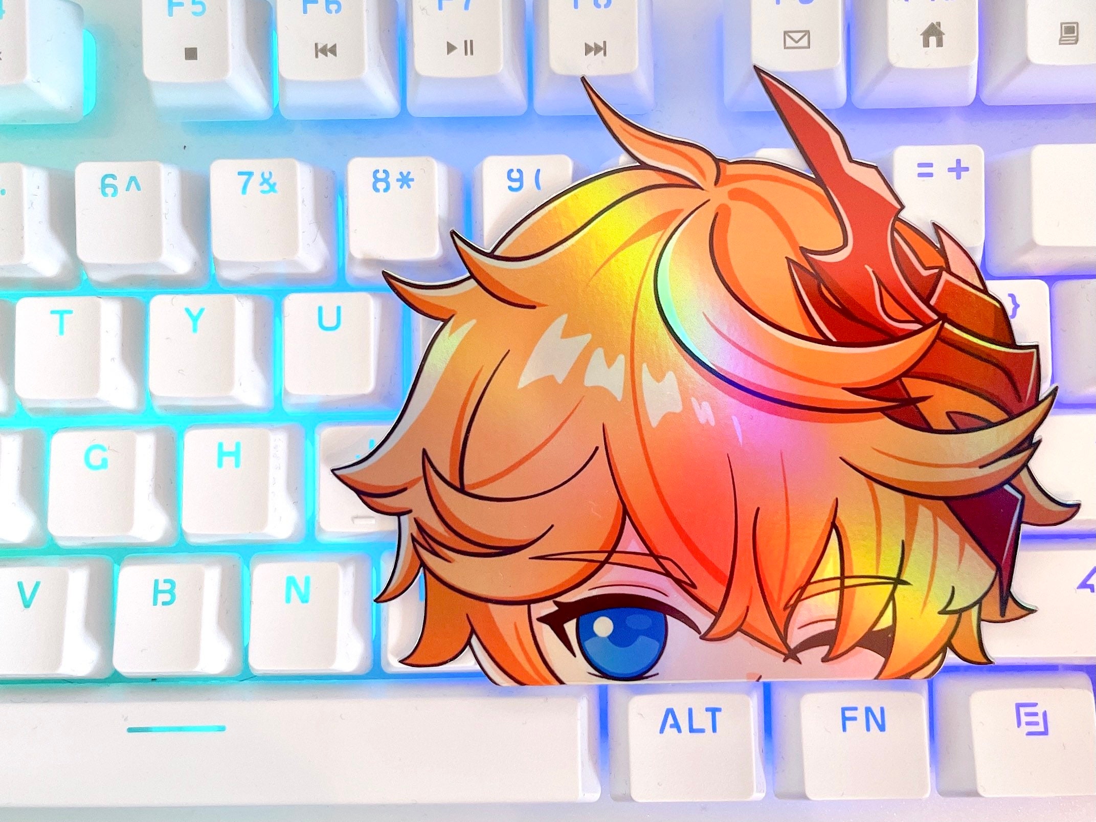 Childe Peeker Holographic Sticker Genshin Impact Sticker - Etsy