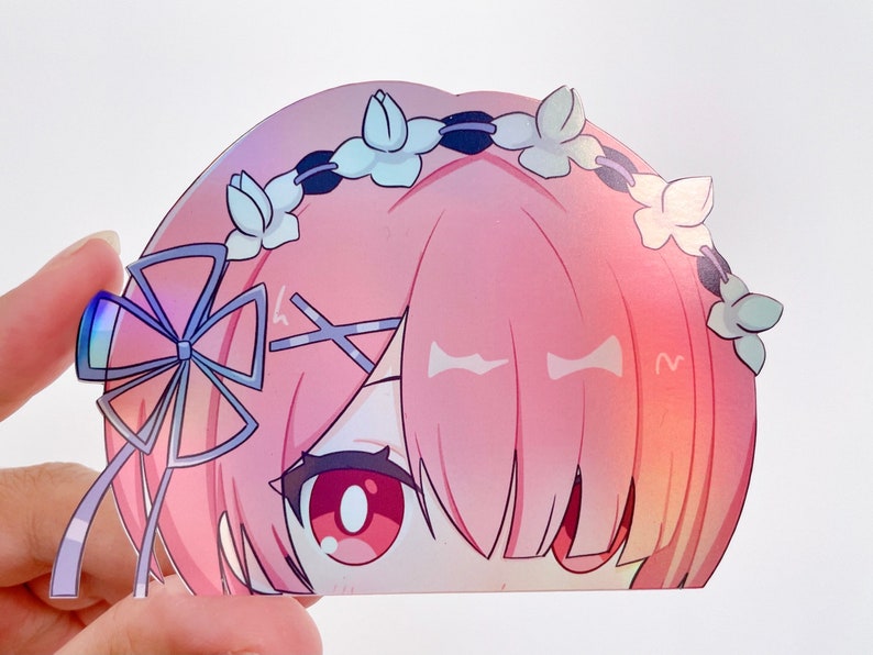 Rem Peeker Holographic Sticker Rem Stickers Peekers Computer - Etsy