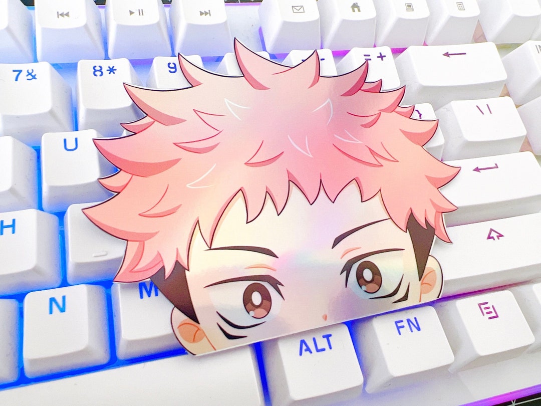 Yuji Sticker Peeker Holographic Stickers Gojo Sukuna - Etsy