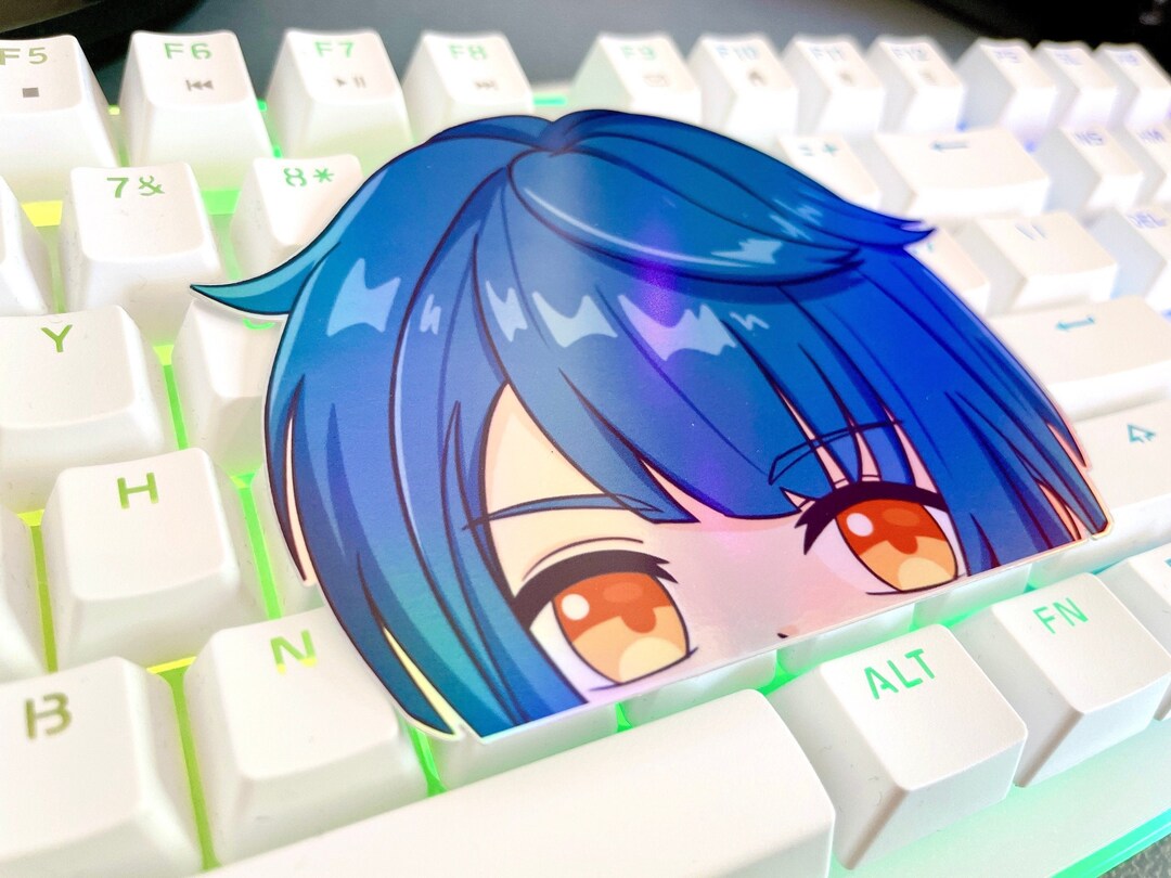 Xingqiu Peeker Holographic Sticker | Genshin Impact Sticker Peeker ...