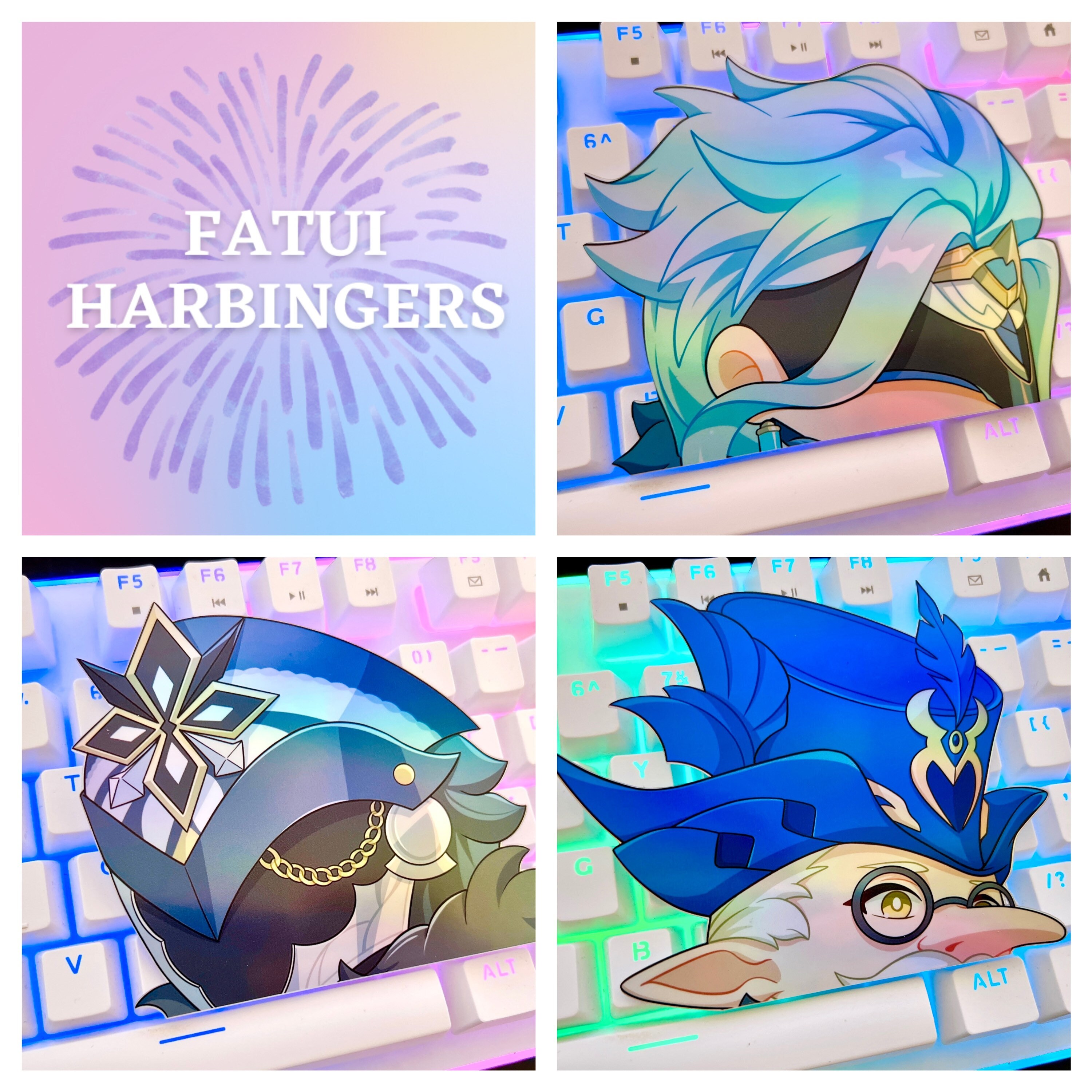 Capitano Peeker Genshin Fatui Harbingers Stickers Genshin Stickers Genshin Impact Sticker