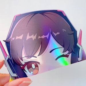 Dva Peeker Holographic Sticker | Mercy Stickers Decal Car Laptop Decals ...