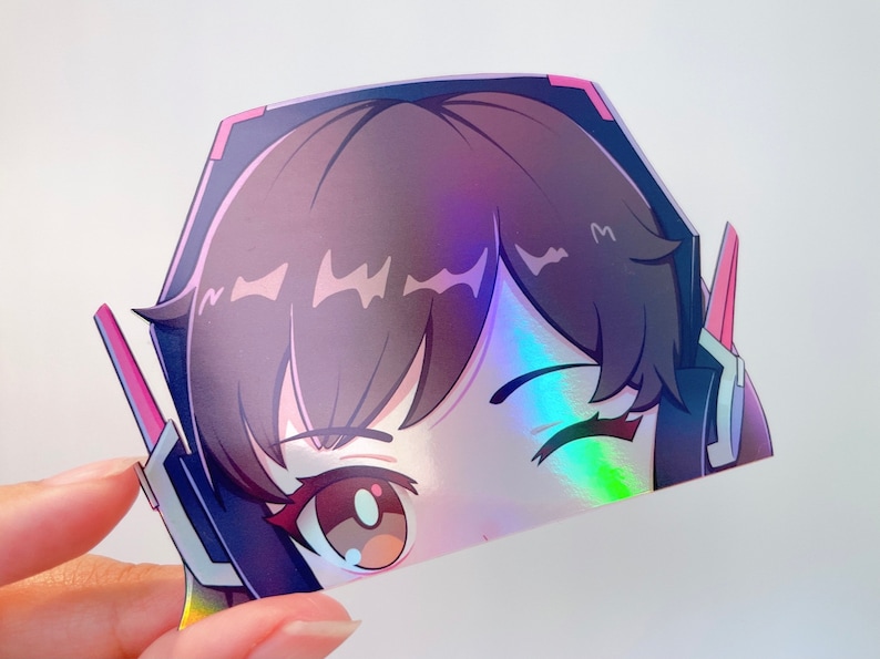 Dva Peeker Holographic Sticker | Mercy Stickers Decal Car Laptop Decals ...