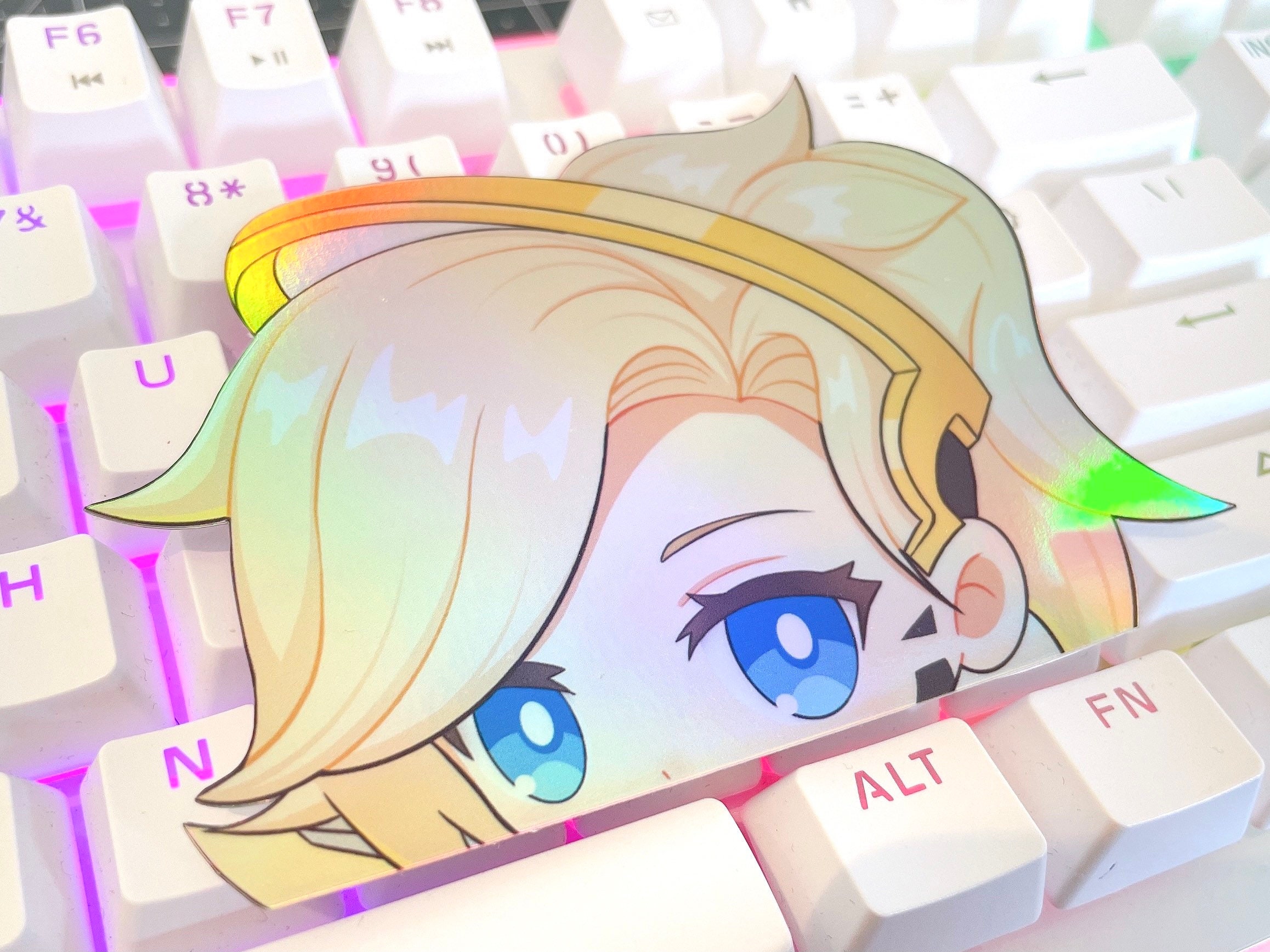 Dva Peeker Holographic Sticker Mercy Stickers Decal Car - Etsy