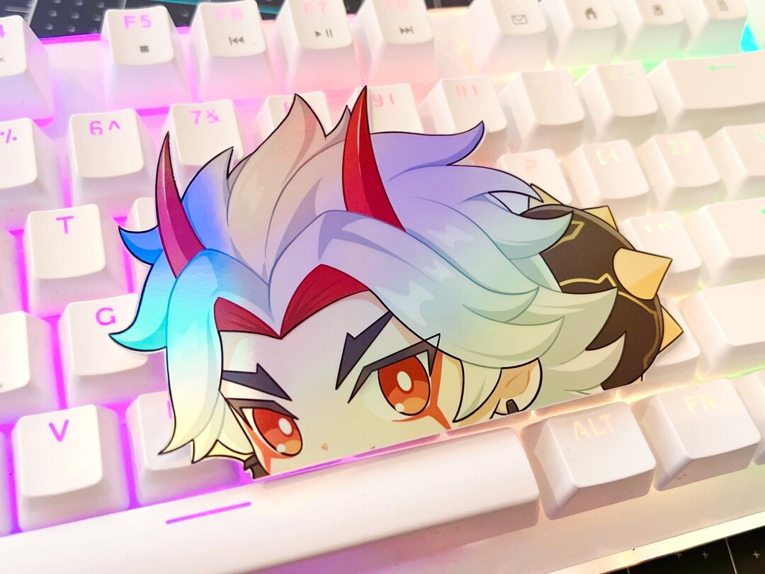 Arataki Itto Peeker Holographic Sticker | Genshin Impact Sticker ...