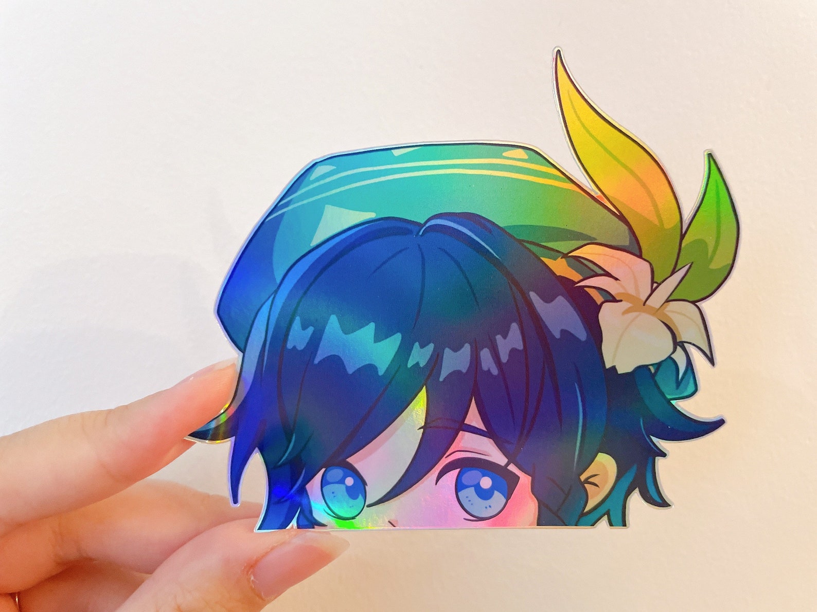 Venti Peeker Holographic Sticker Genshin Stickers Genshin - Etsy