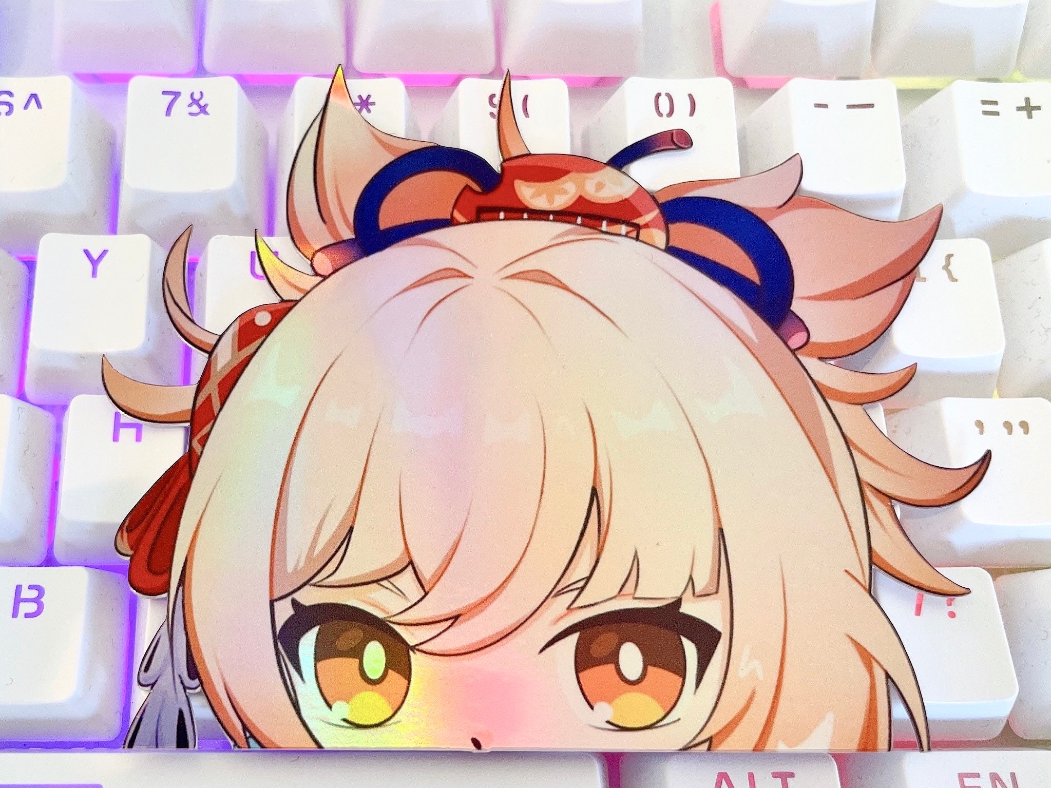 Yoimiya Peeker Holographic Sticker | Genshin Impact sticker peeker ...