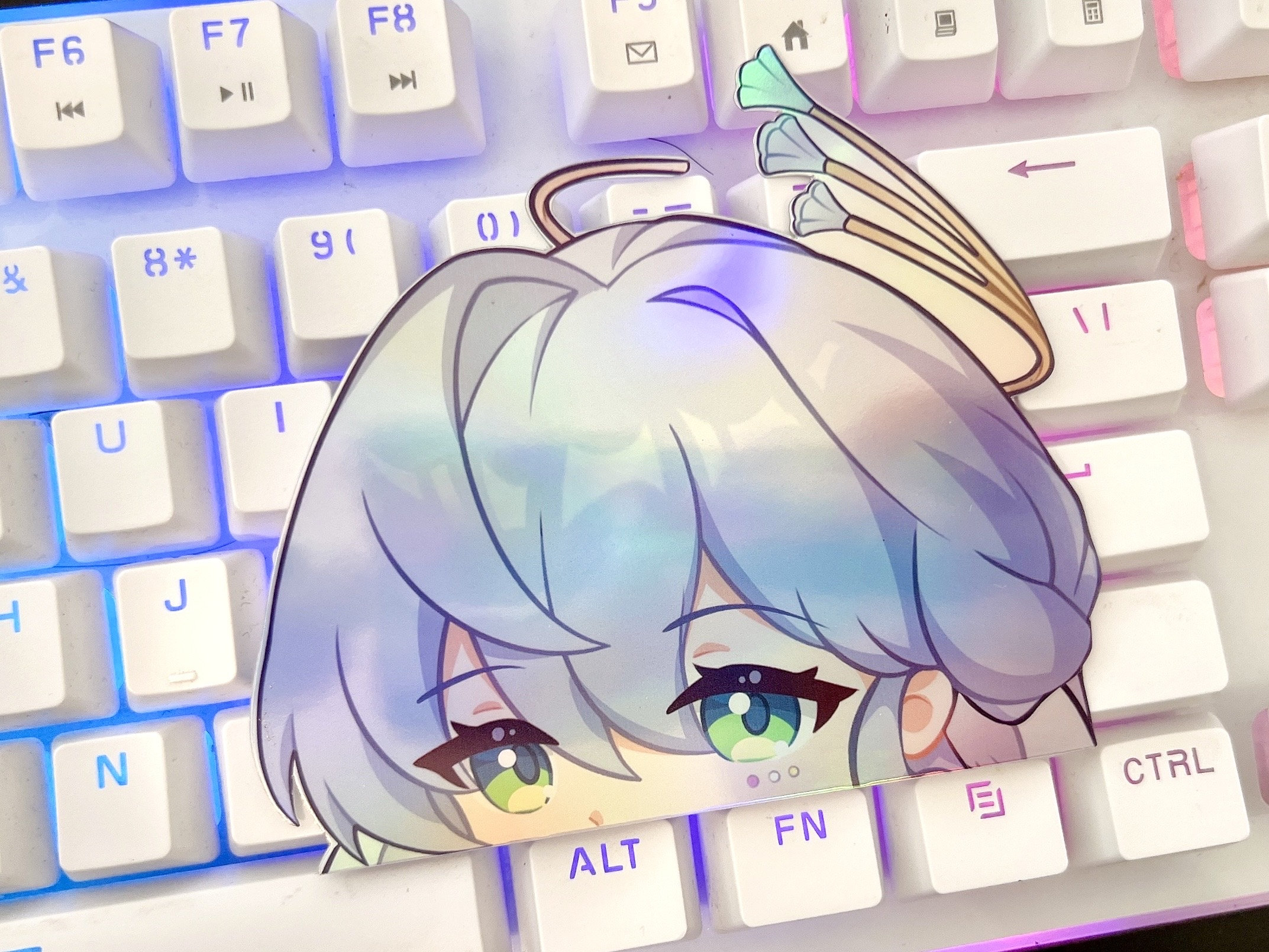 Honkai Jade Peeker Holographic Sticker | Honkai Star Rail Sticker ...