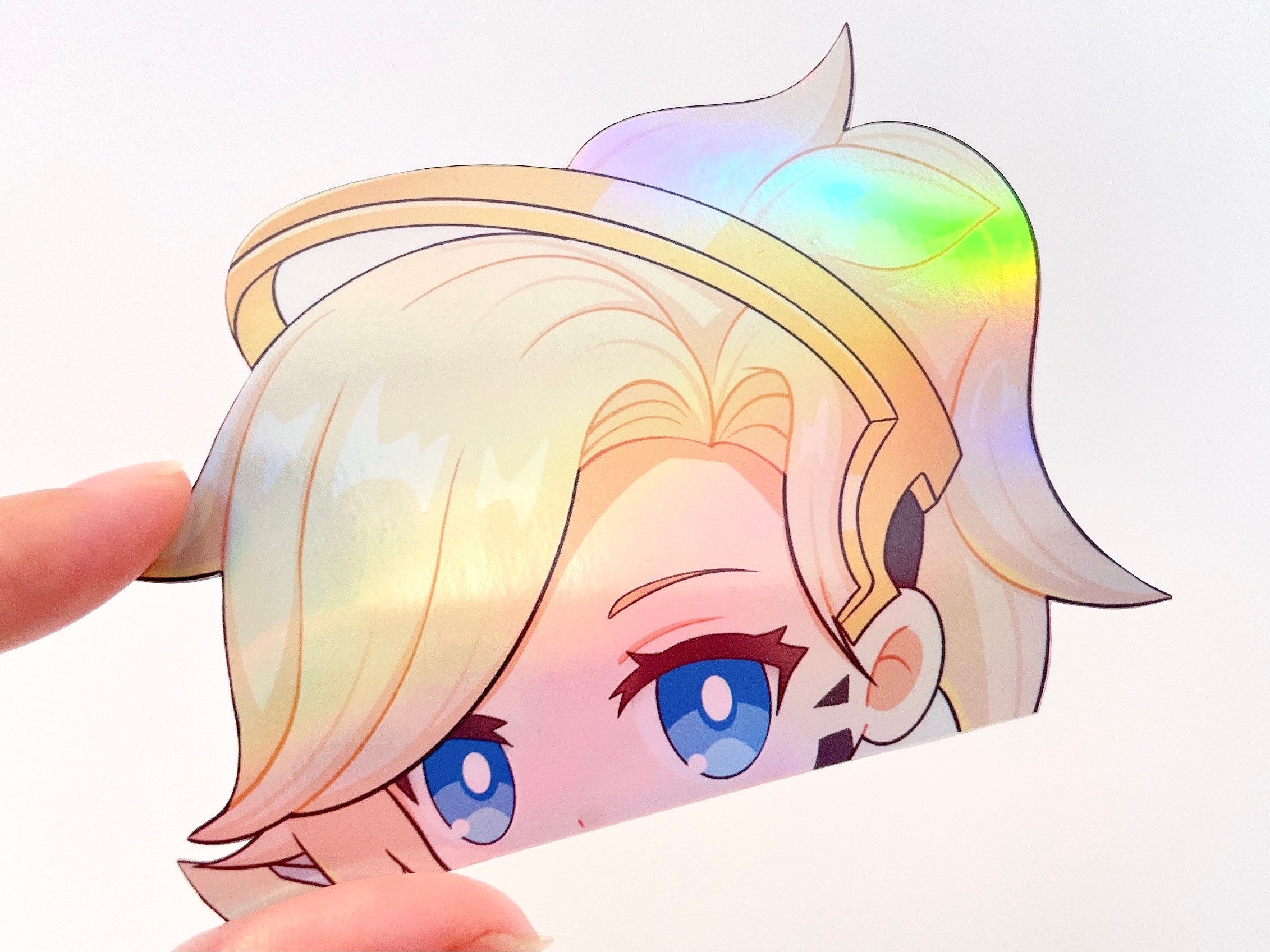 Dva Peeker Holographic Sticker Mercy Stickers Decal Car - Etsy