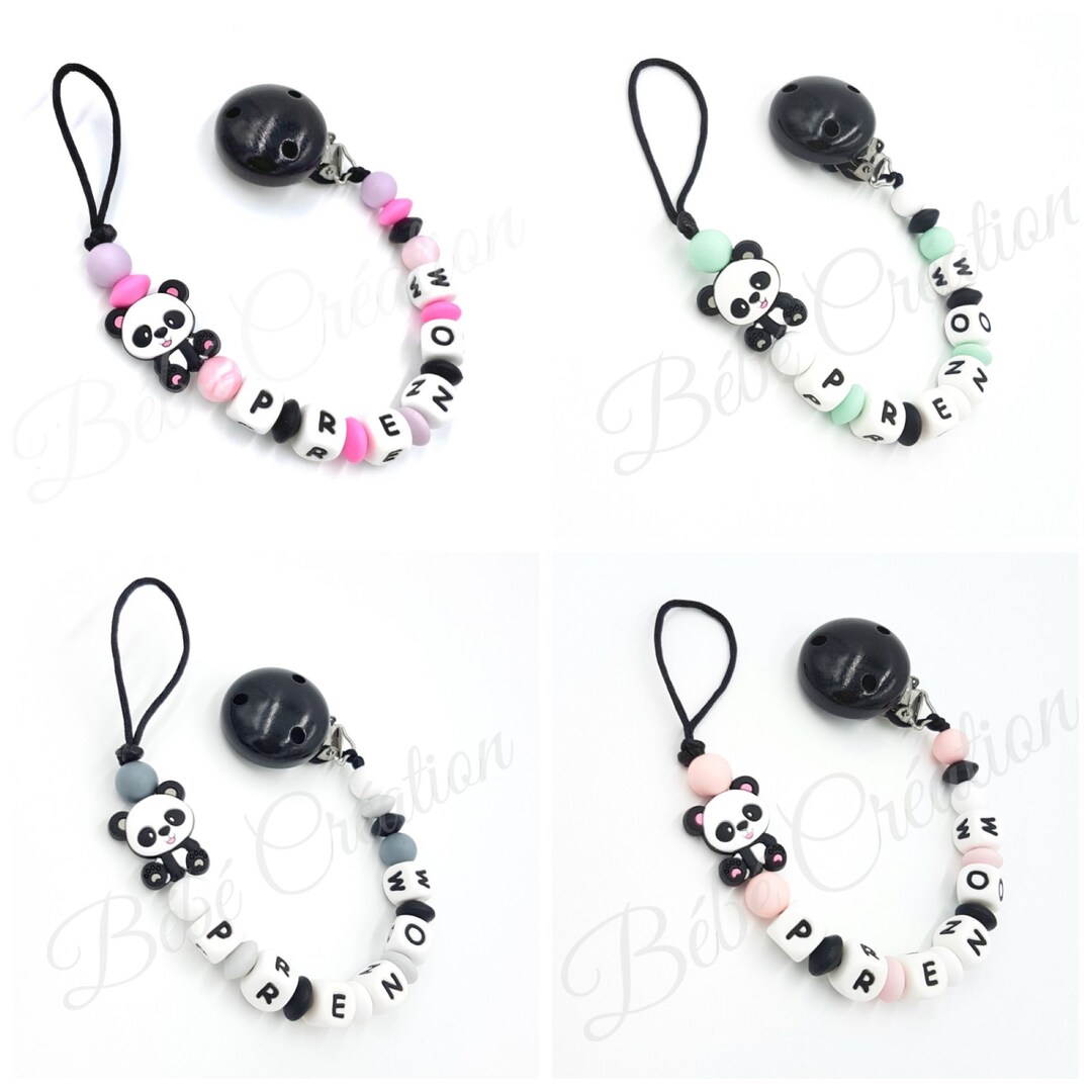 Panda Pacifier Clip - Etsy