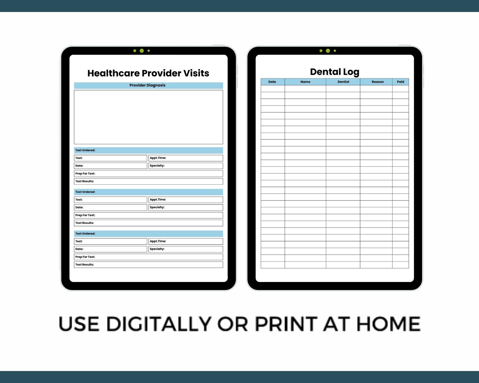 Digital Medical Planner Template | Healthcare Planner | Health Planner ...
