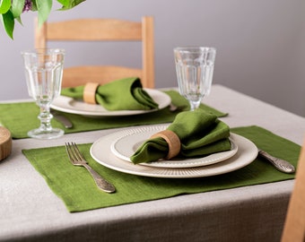 Green Table Placemats | Etsy