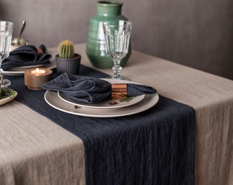 Grey Table Runner | Etsy