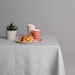 Light Grey Linen Tablecloth. Soft Linen Table Cloth. Rustic Wedding ...