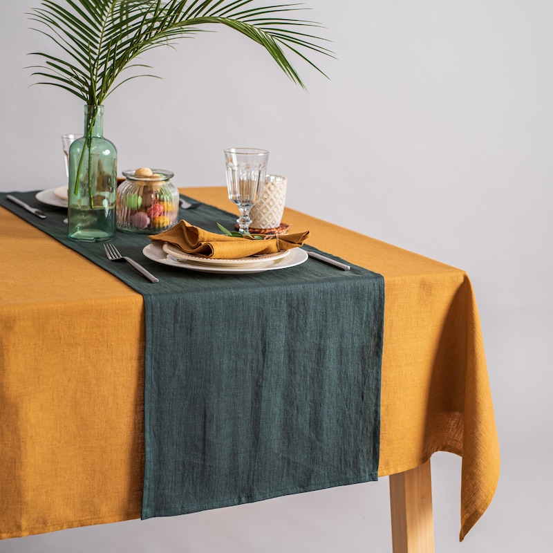 Table Runner Green - Etsy