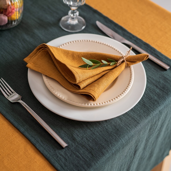 Yellow Linen Napkins - Etsy