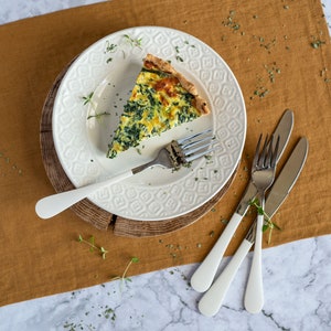 Mustard Yellow Linen Placemats. Softened Linen Placemats Set. Linen ...