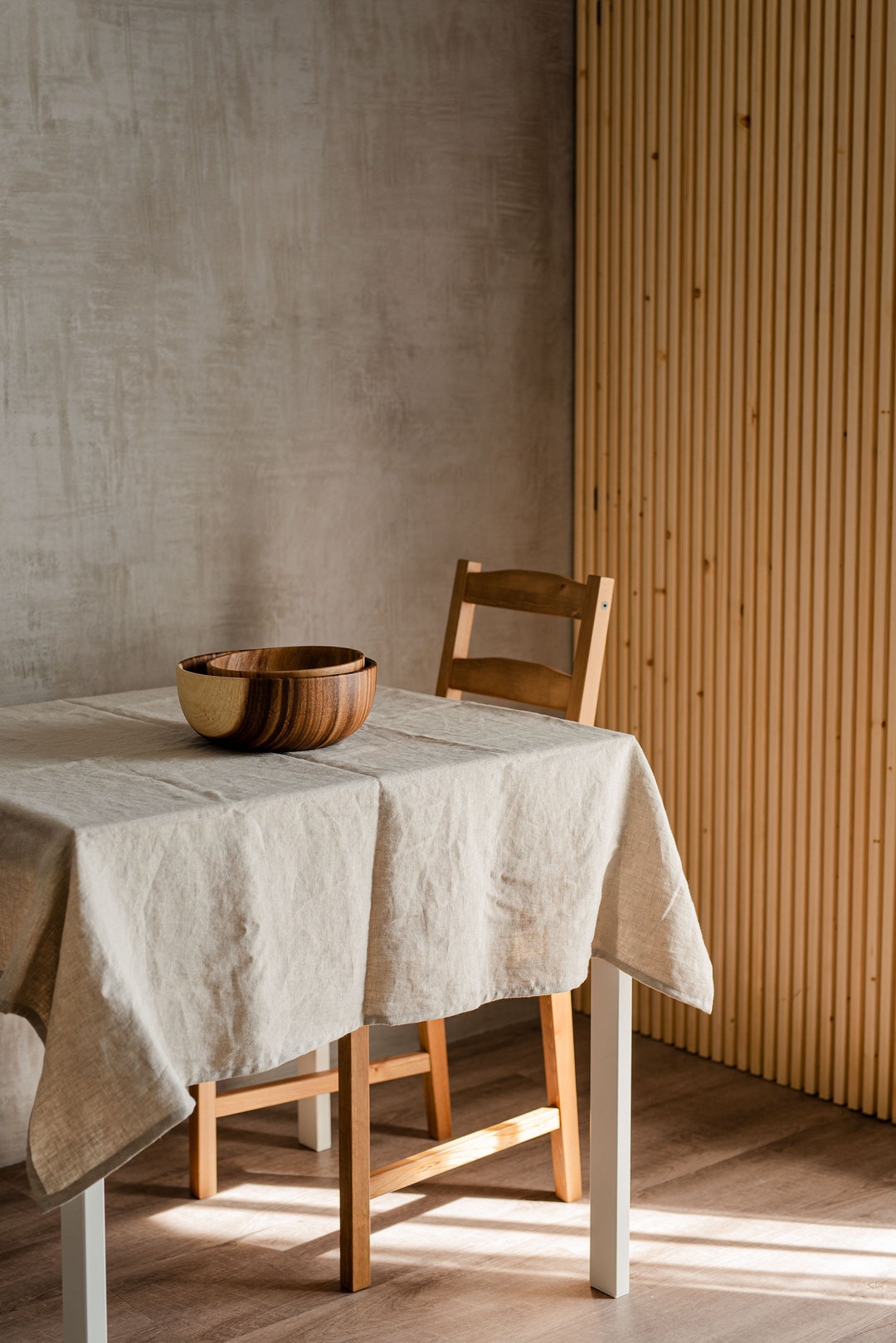 Natural Linen Tablecloth. Linen Tablecloth in Various Colors. Softened ...