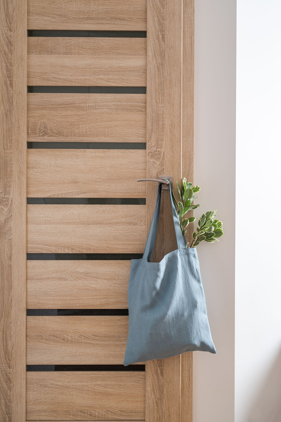 Dusty Blue Linen Tote Bag. Linen Shoulder Bag. Reusable Market Bag ...