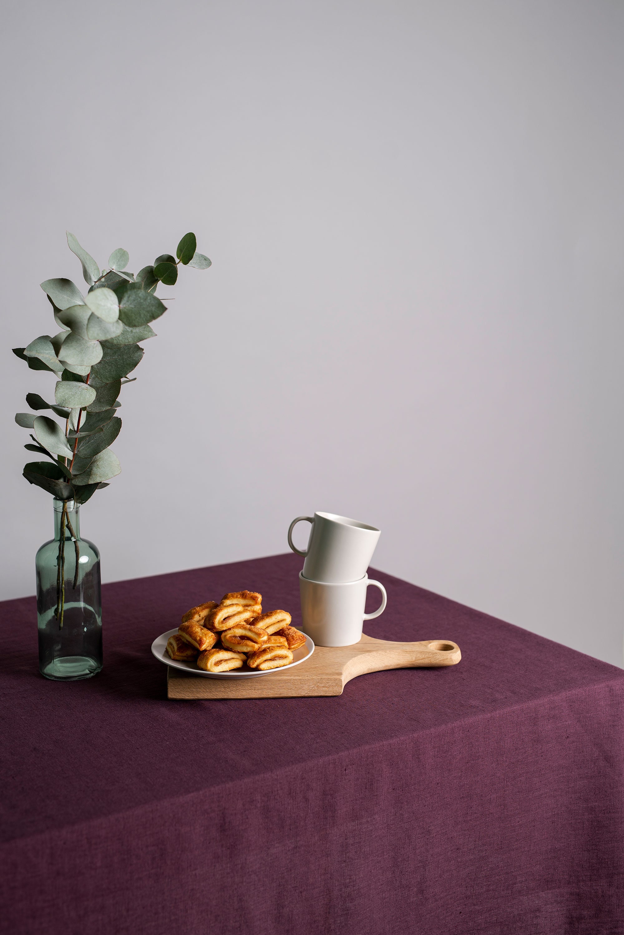 Plum Linen Tablecloth. Soft Linen Table Cloth. Dining Table Decor ...