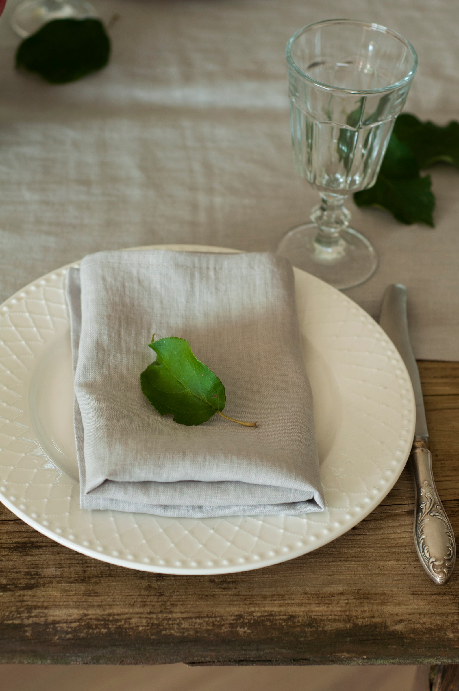 Light Grey Linen Table Runner. Softened Linen Table Runner. | Etsy