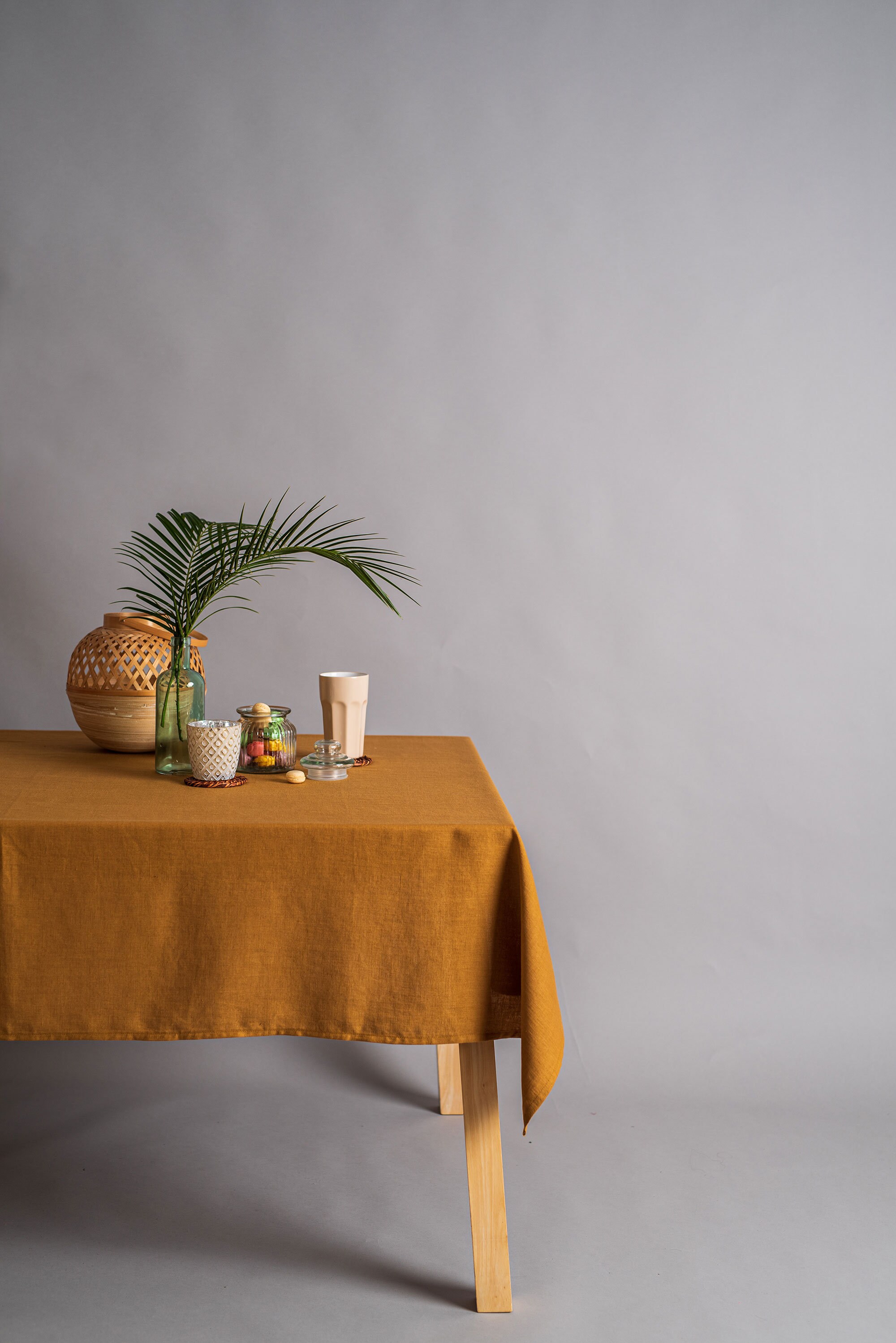 Mustard Yellow Linen Tablecloth. Soft Linen Table Cloth. - Etsy UK