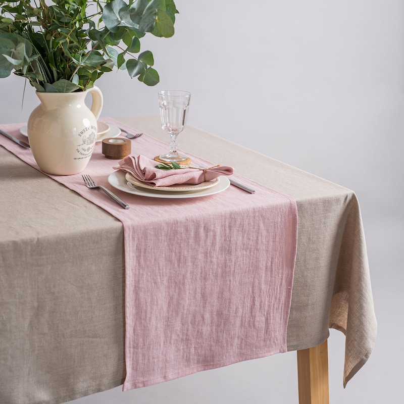 Pink Table Runner - Etsy