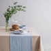 Sky Blue Linen Table Runner. Softened Linen Table Runner. - Etsy