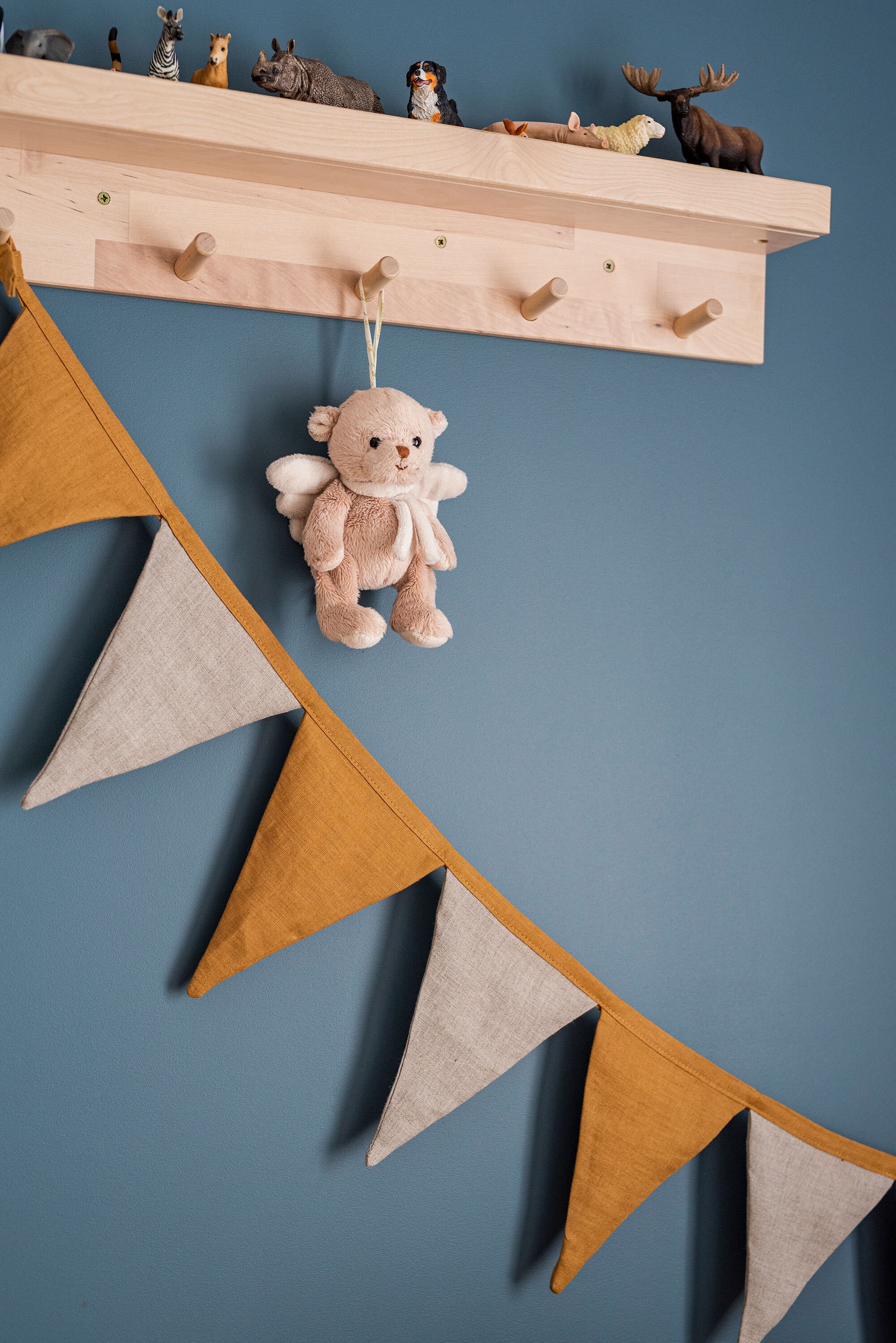 Linen Bunting. Linen Flag Garland for Baby Room. Nursery Wall | Etsy