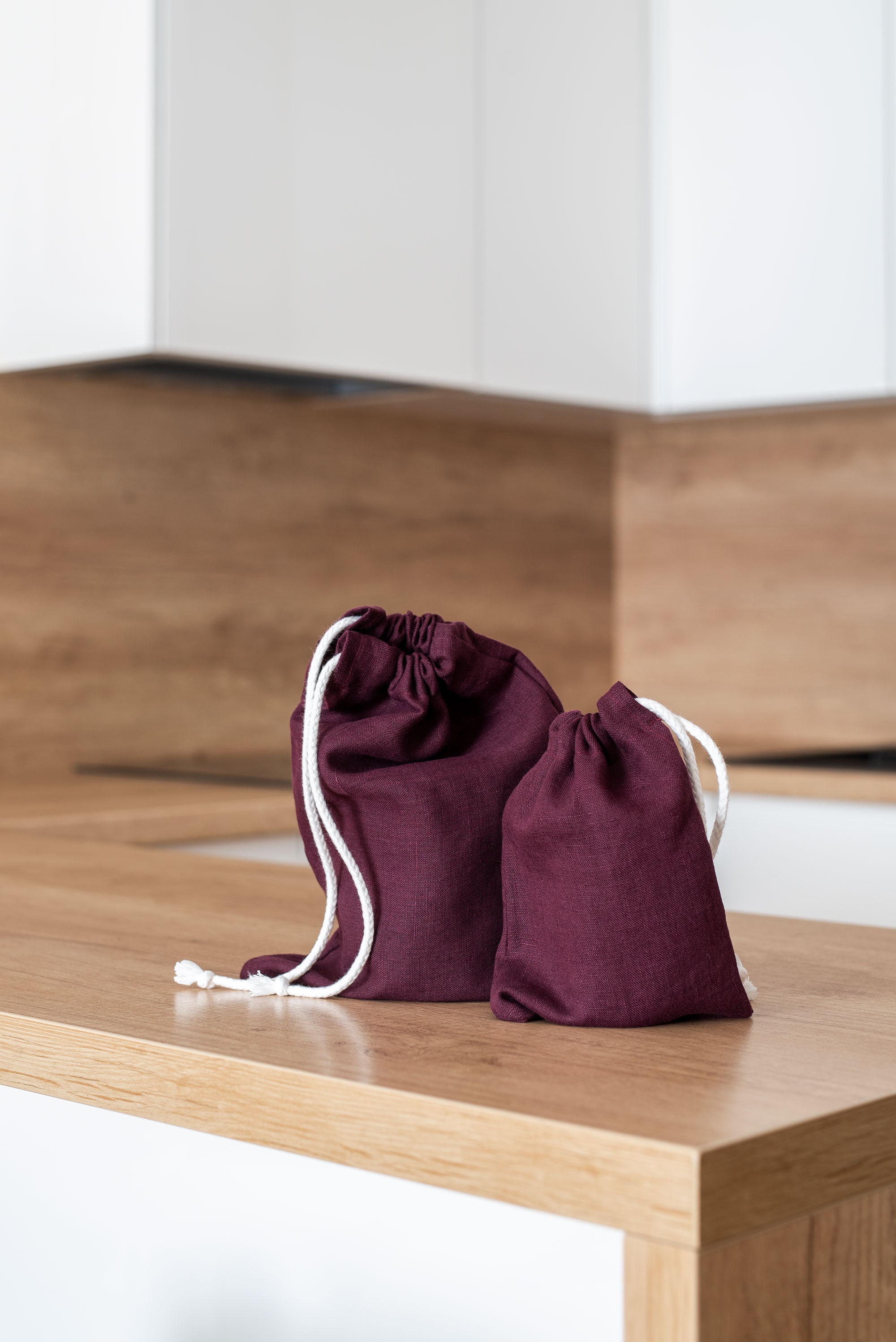 Teal Blue Linen Bread Bag Set. Reusable Linen Bread Bag. Zero Waste ...